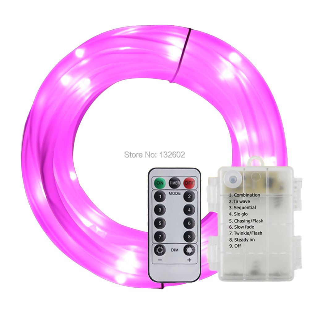10M 100Leds Battery Powered Led Rope Tube String Lights Waterproof ...