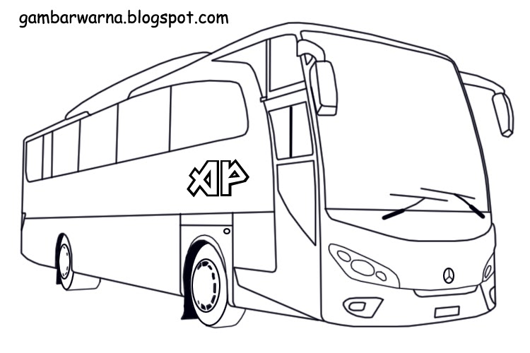 Mewarnai Gambar Bus Pariwisata