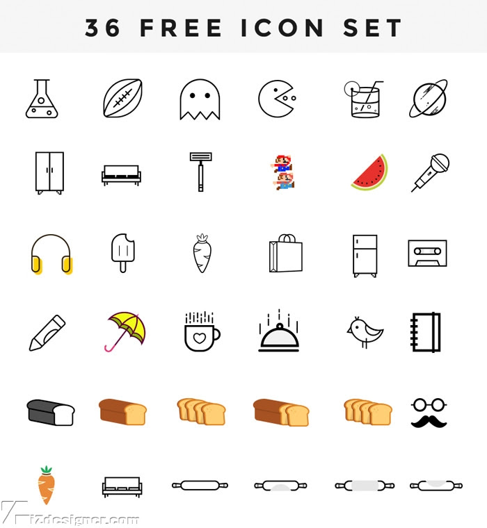 Miễn phí 20 bộ icons tuyệt đẹp cho cảm hứng thiết kế | iZdesigner - Thư ...