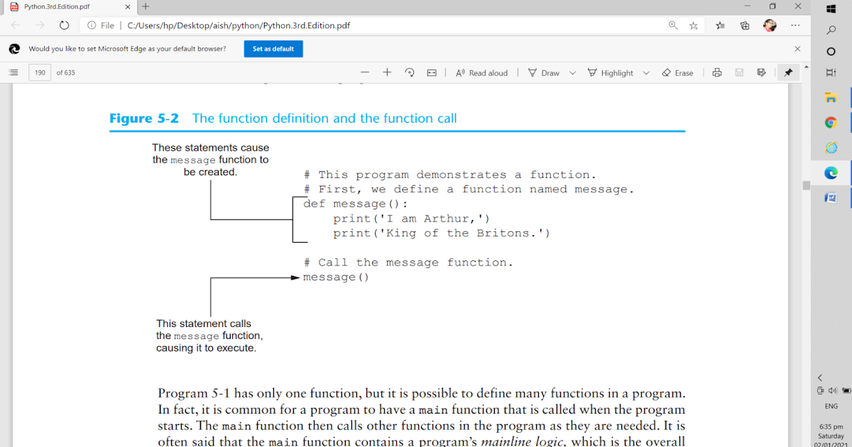 Aj Defining And Calling A Void Function Python