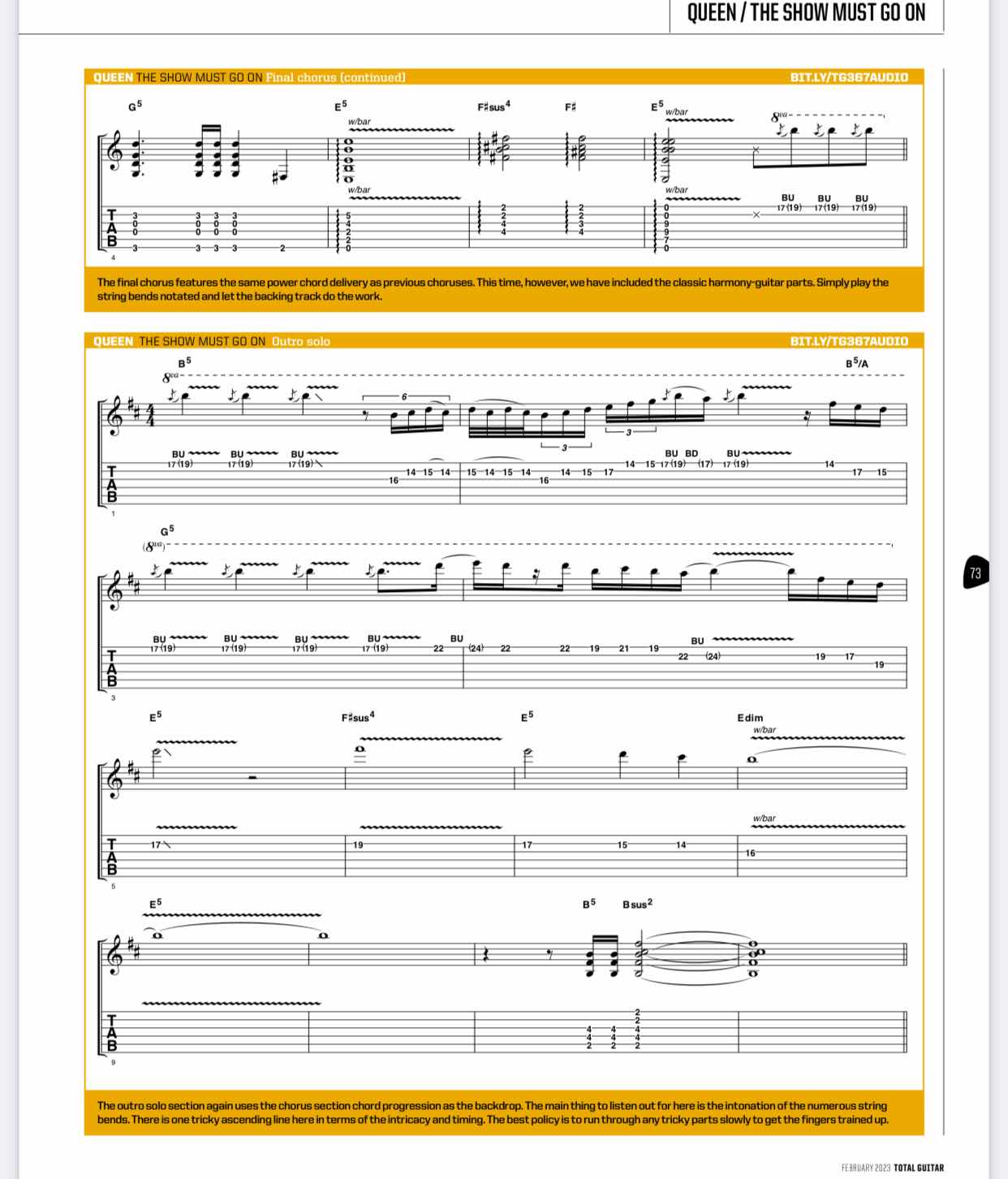 Queen Corner: Queen The Show Must Go On Guitar Tab Queen Corner: Queen The Show Must Go On Guitar Tab