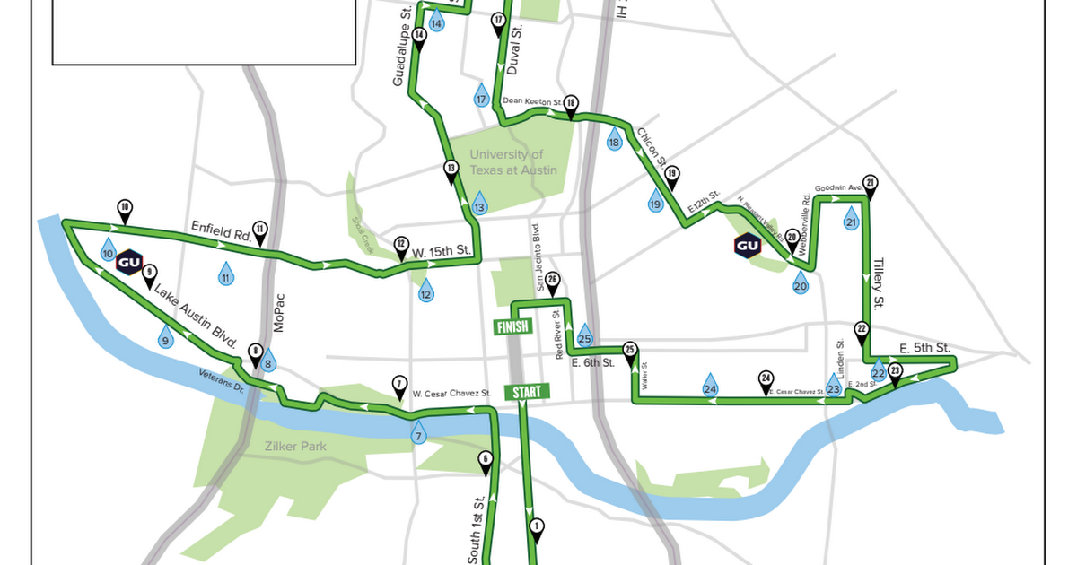 2020 Austin Marathon 26.2 Course Map.pdf - Google Drive 2020 Austin Marathon 26.2 Course Map.pdf - Google Drive